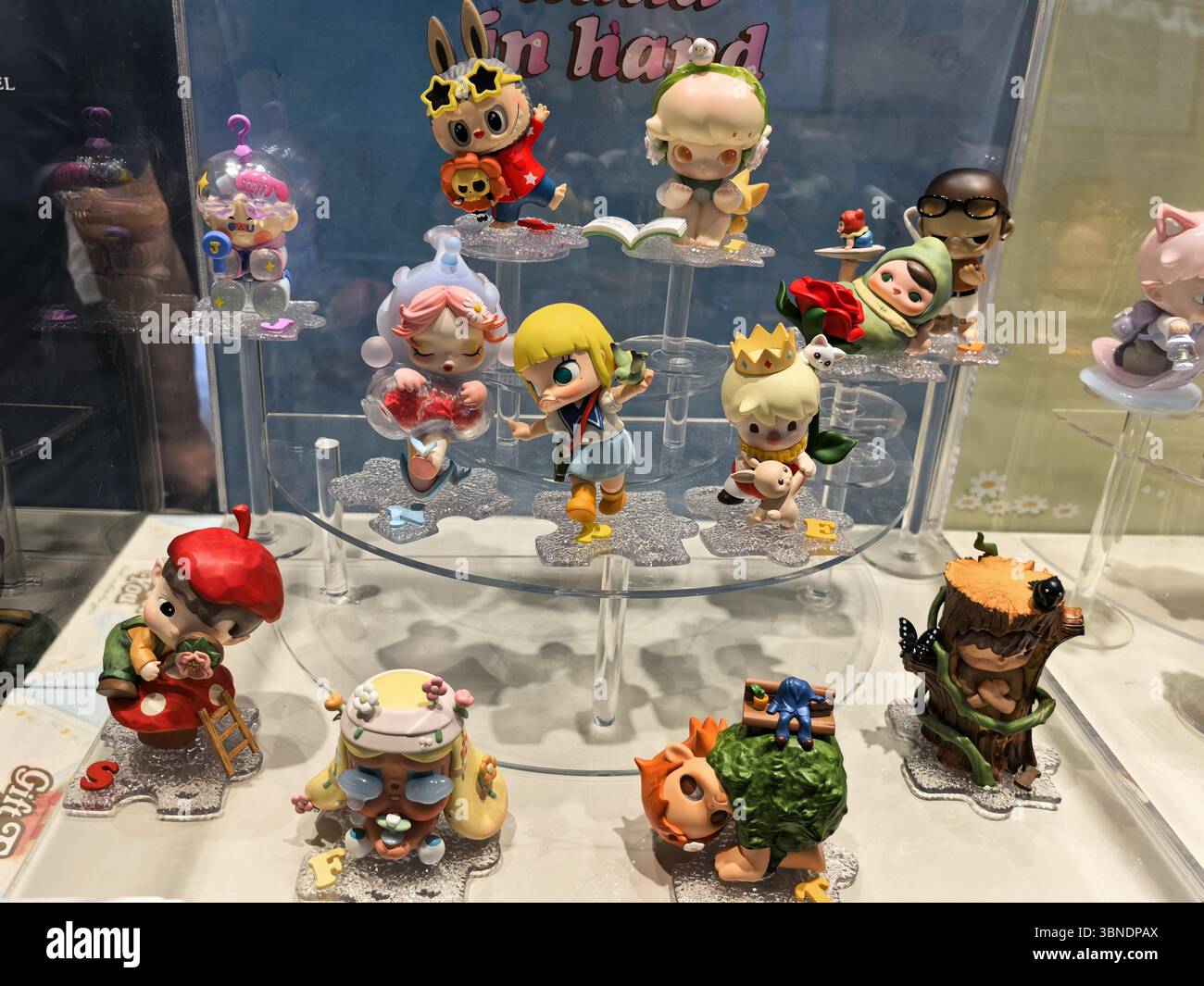 Labubu figures are displayed at a Pop Mart store in Beijing, China, 28 ...