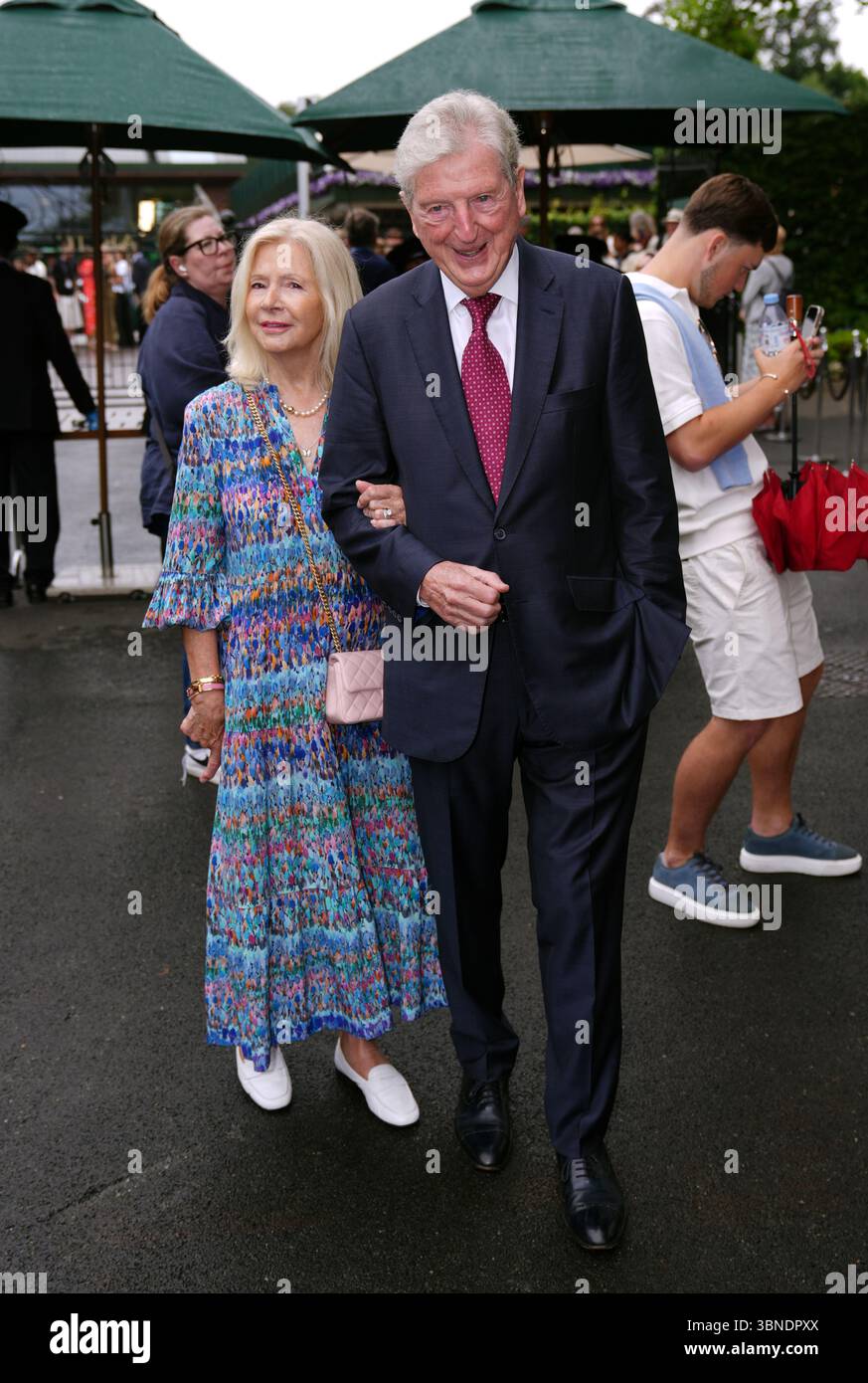Roy Hodgson with wife Sheila on day three of the 2025 Wimbledon ...