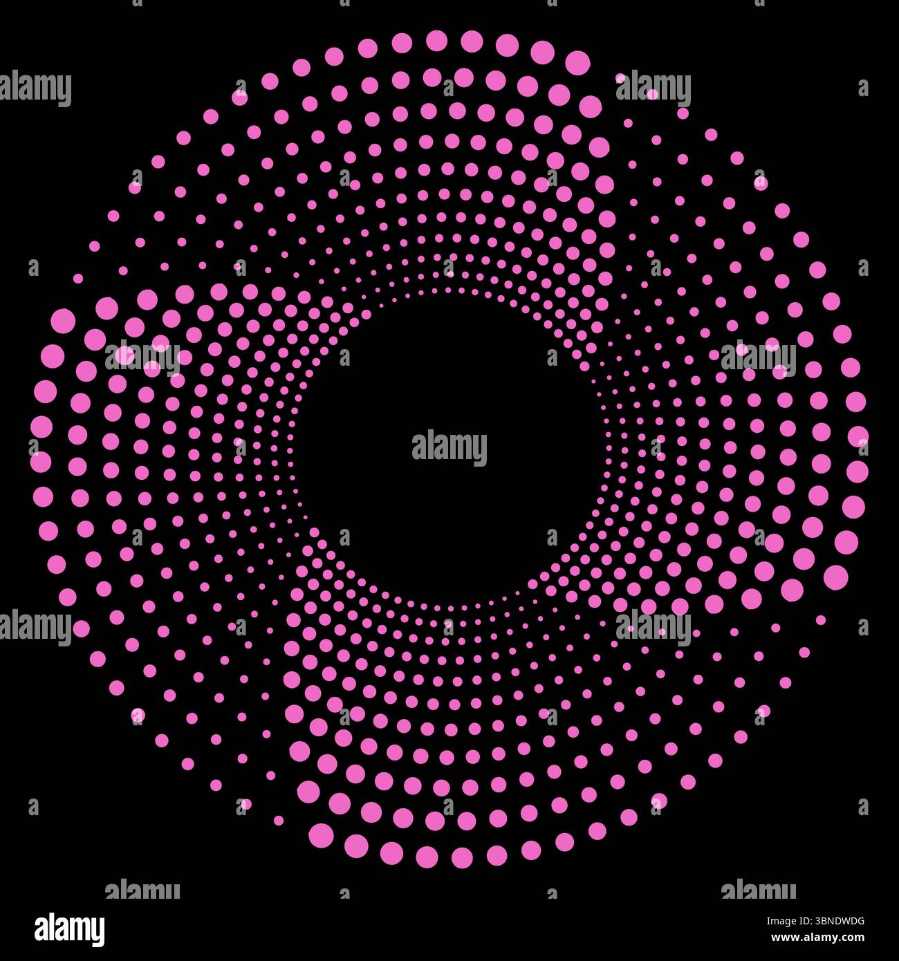 Modern geometric frame. Vortex dotted shape. Trendy design element for ...