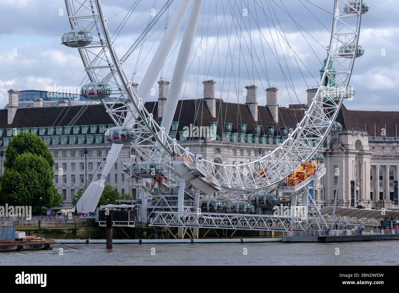 London, UK - May 26, 2025 : View of the London Eye, also known as the Millenium Wheel in London ...