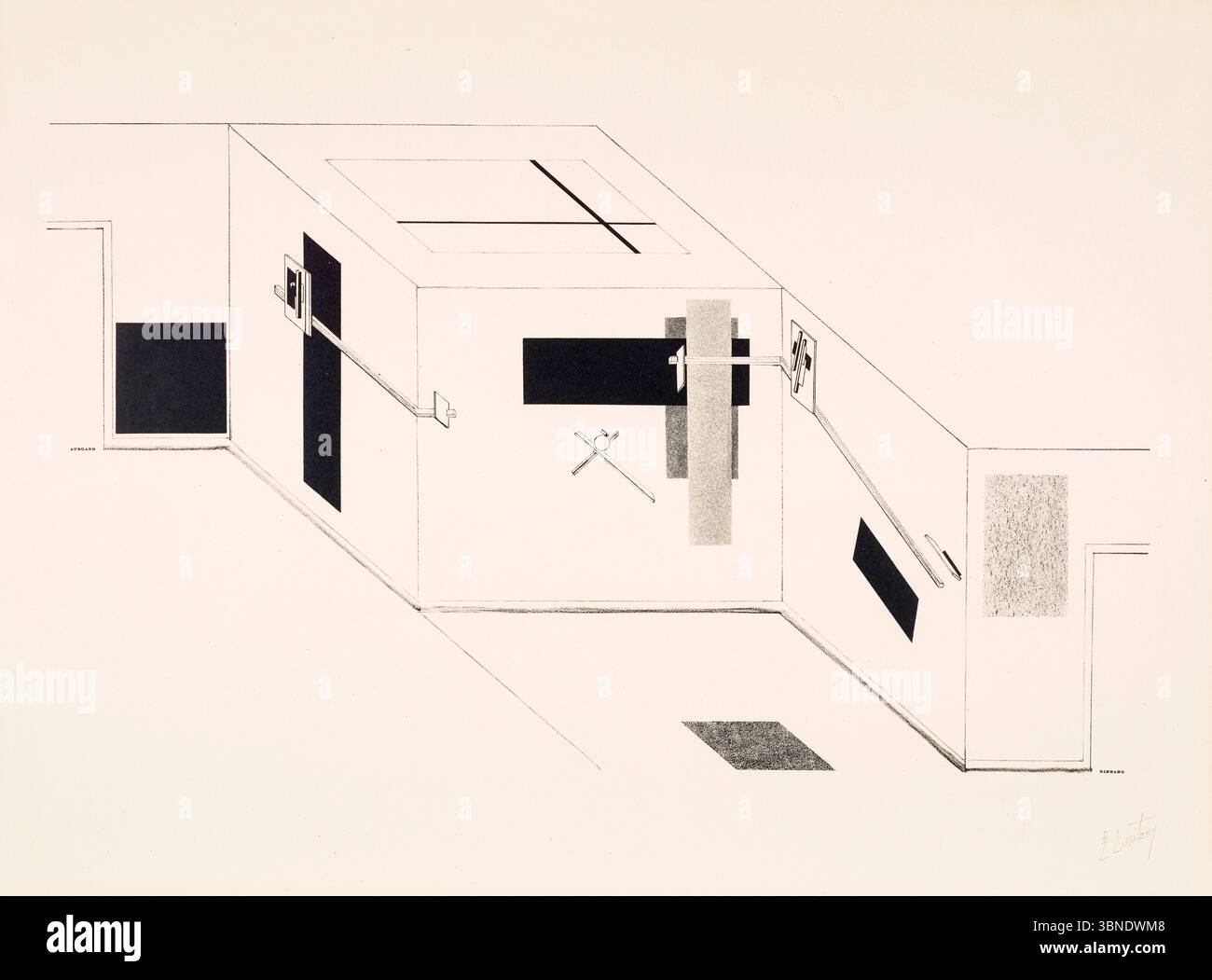 El Lissitzky, The Proun Room, Print 6 from the series, 1o Kestnermappe ...