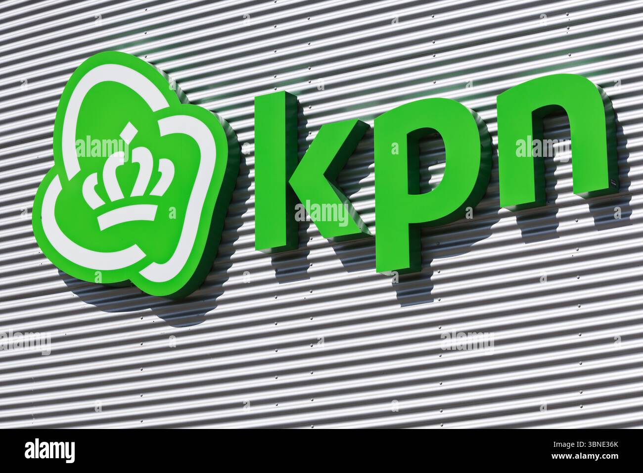 The vibrant green KPN logo and emblem are prominently displayed on a ...
