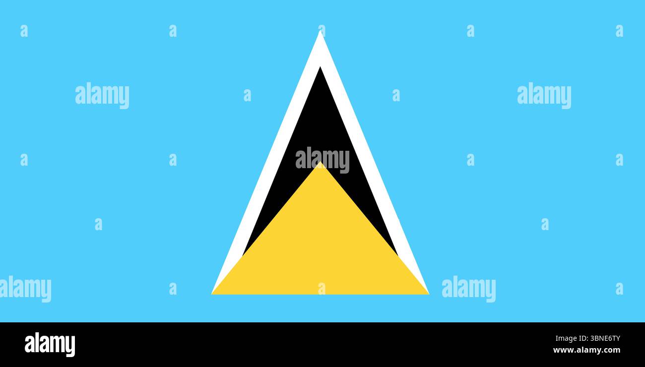 Saint Lucia flag. Official colors and proportions Stock Vector Image ...