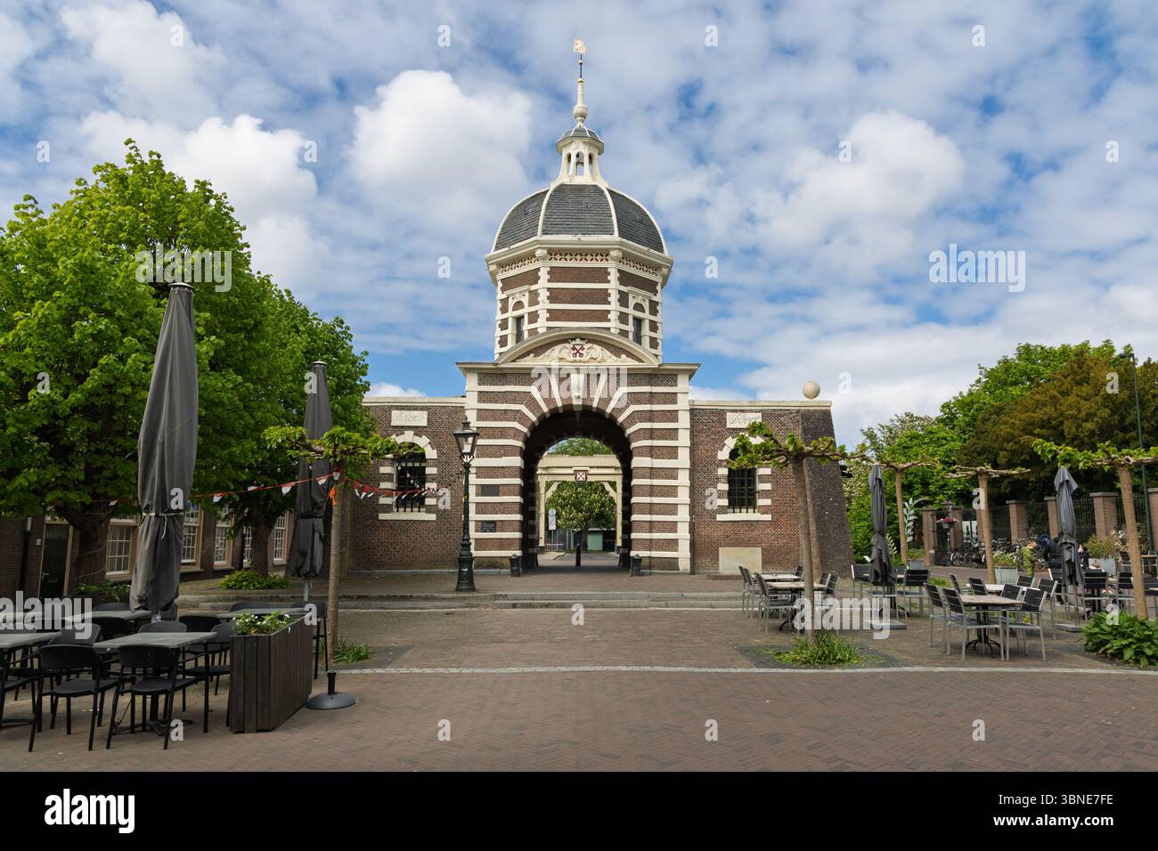 The majestic Morspoort, a 17th-century city gate in Leiden, Netherlands ...