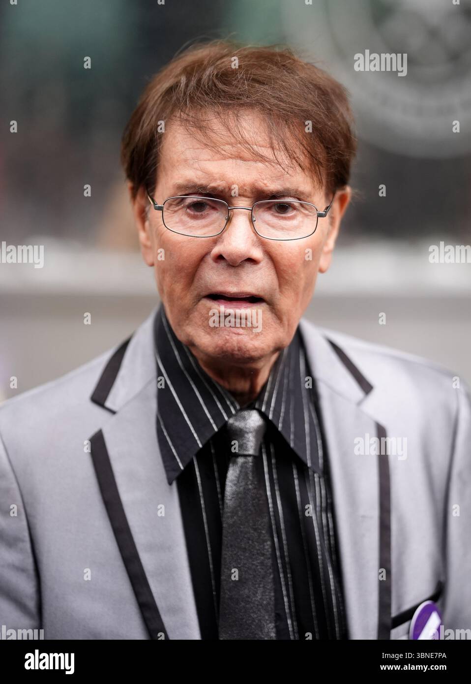 Sir Cliff Richard on day three of the 2025 Wimbledon Championships at ...