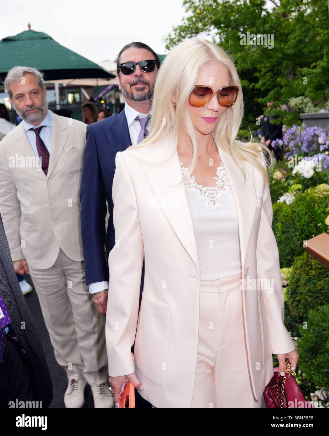 Dave Grohl and his wife Jordyn Blum on day three of the 2025 Wimbledon ...