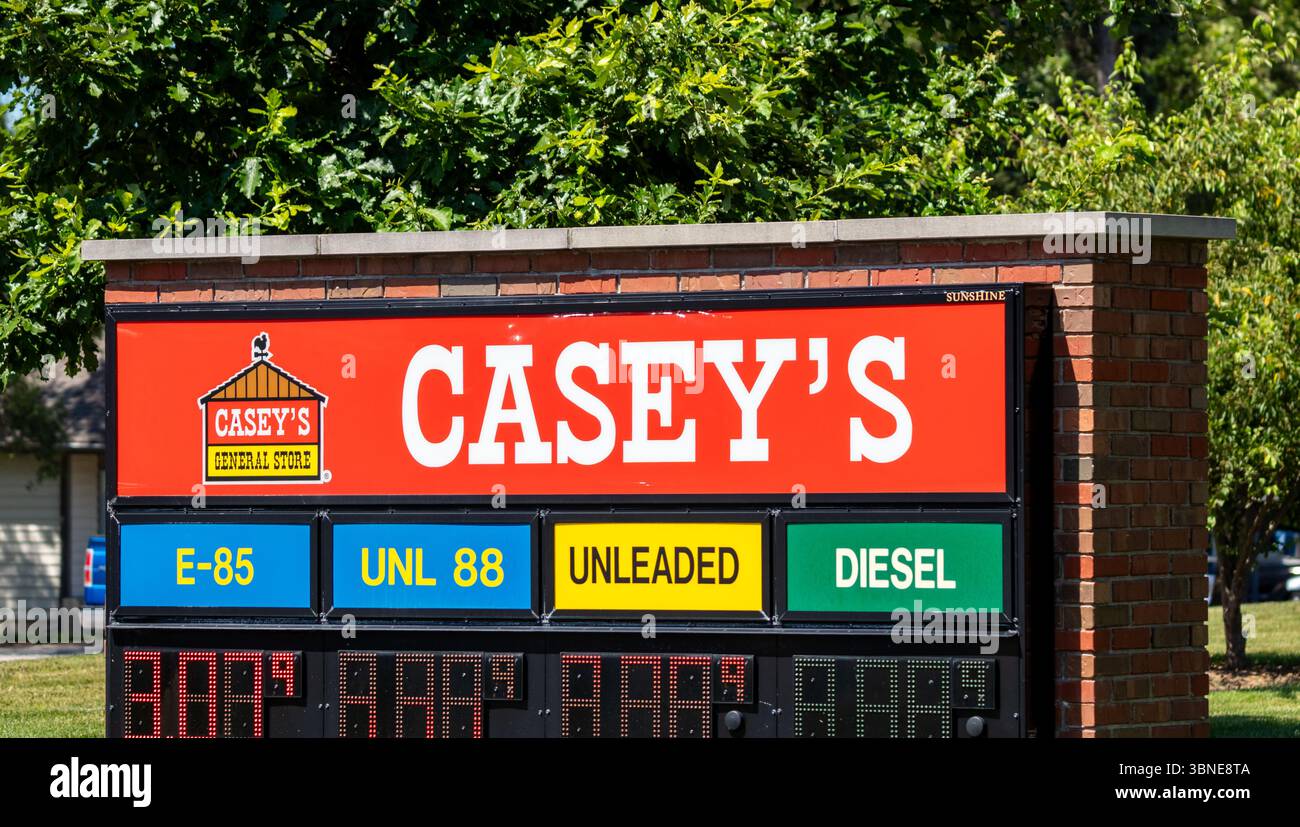 Casey's gas station sign Stock Photo - Alamy