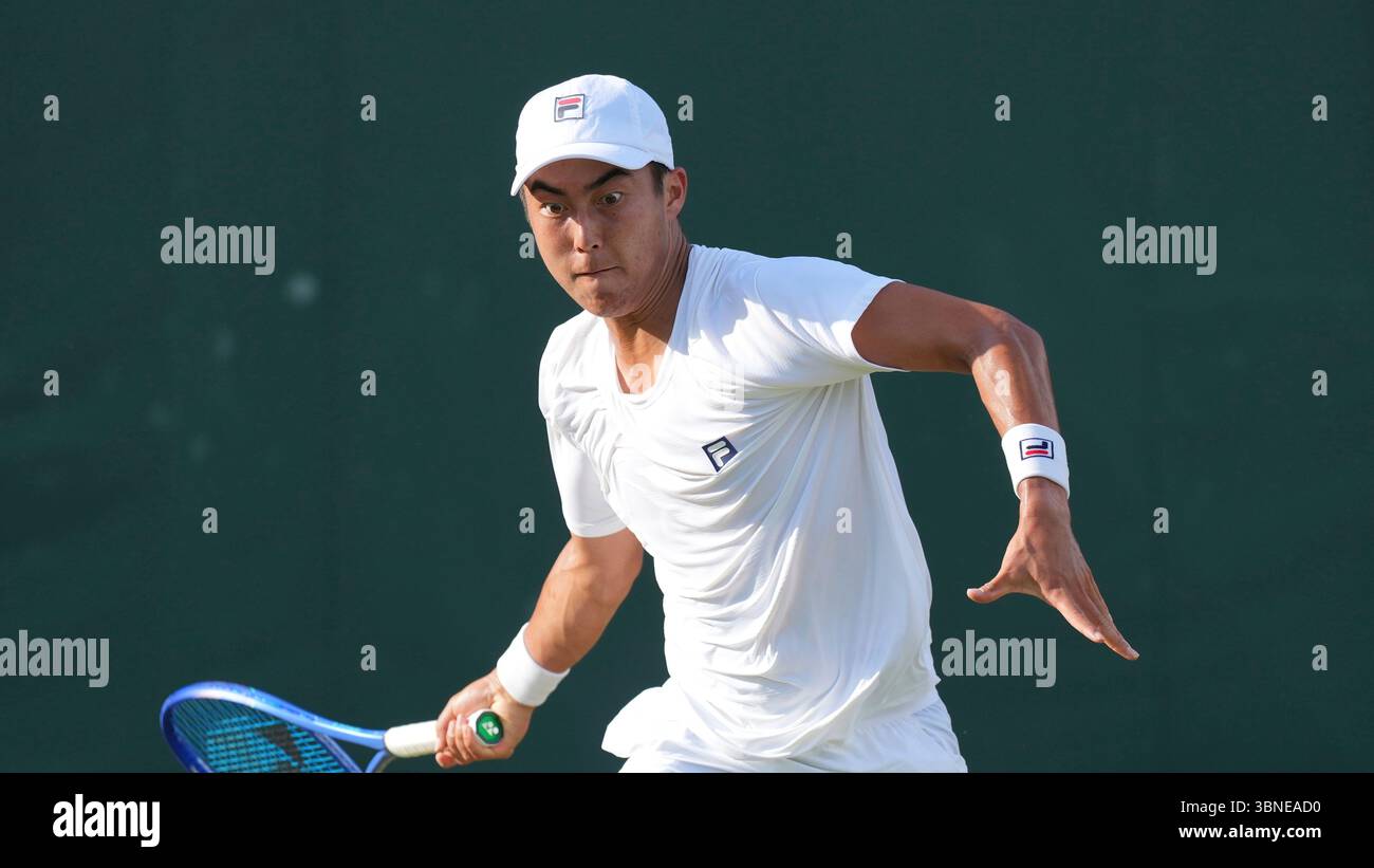 Rinky Hijikata of Australia during their first round match of the ...