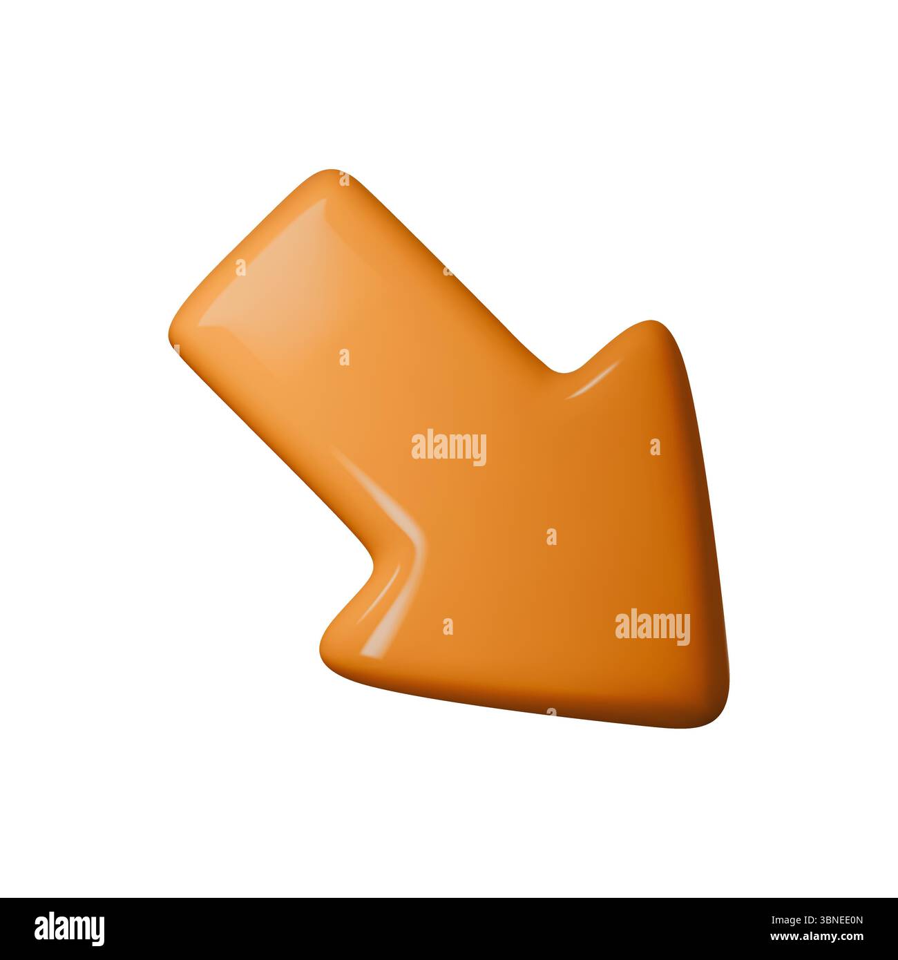 Shiny 3D orange arrow vector illustration, perfect for business ...