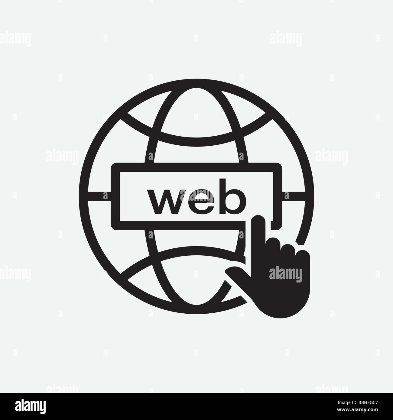 Search globe icon internet Stock Vector Images - Alamy