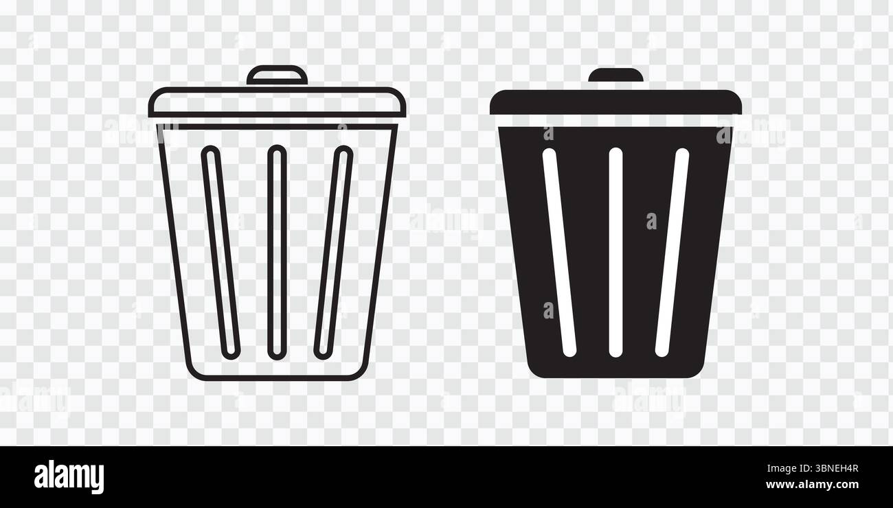 Trash bin icon hi-res stock photography and images - Alamy
