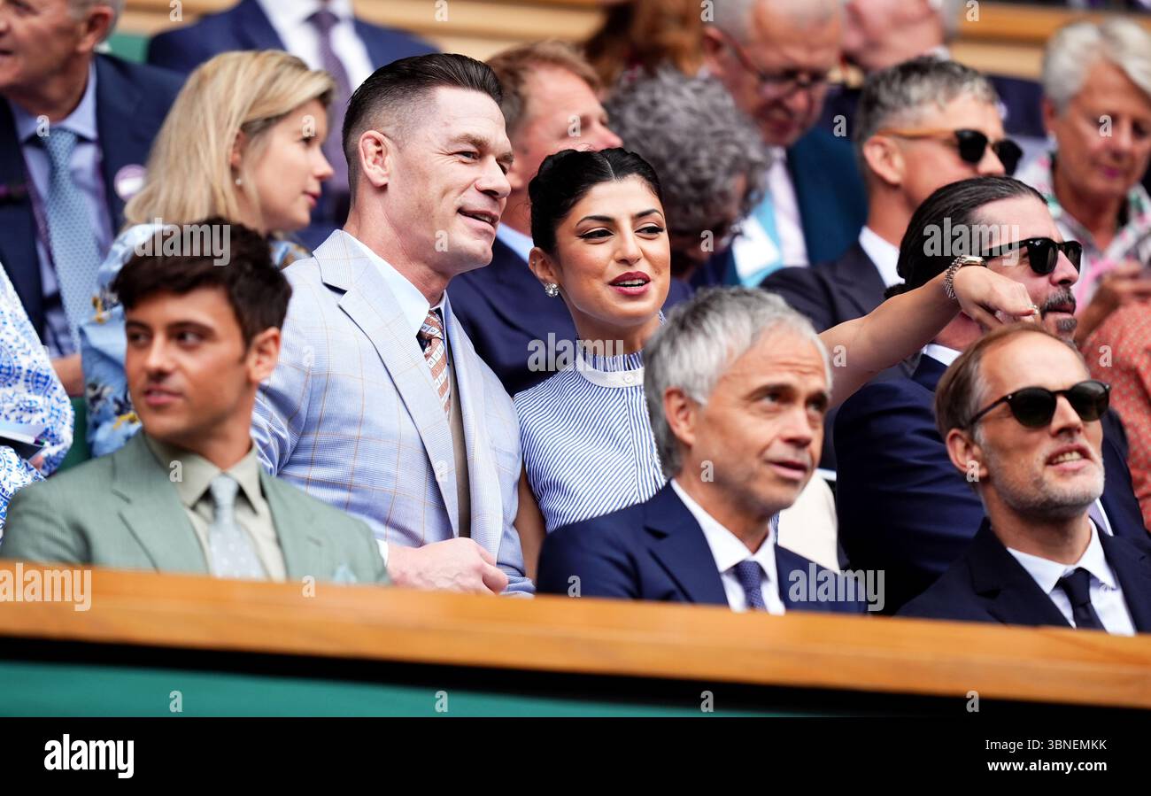 John Cena with Shay Shariatzadeh in the Royal Box on day three of the ...