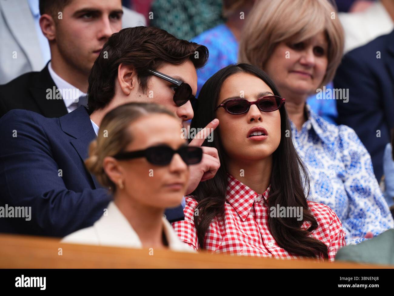Olivia Rodrigo and Louis Partridge in the Royal Box on day three of the ...