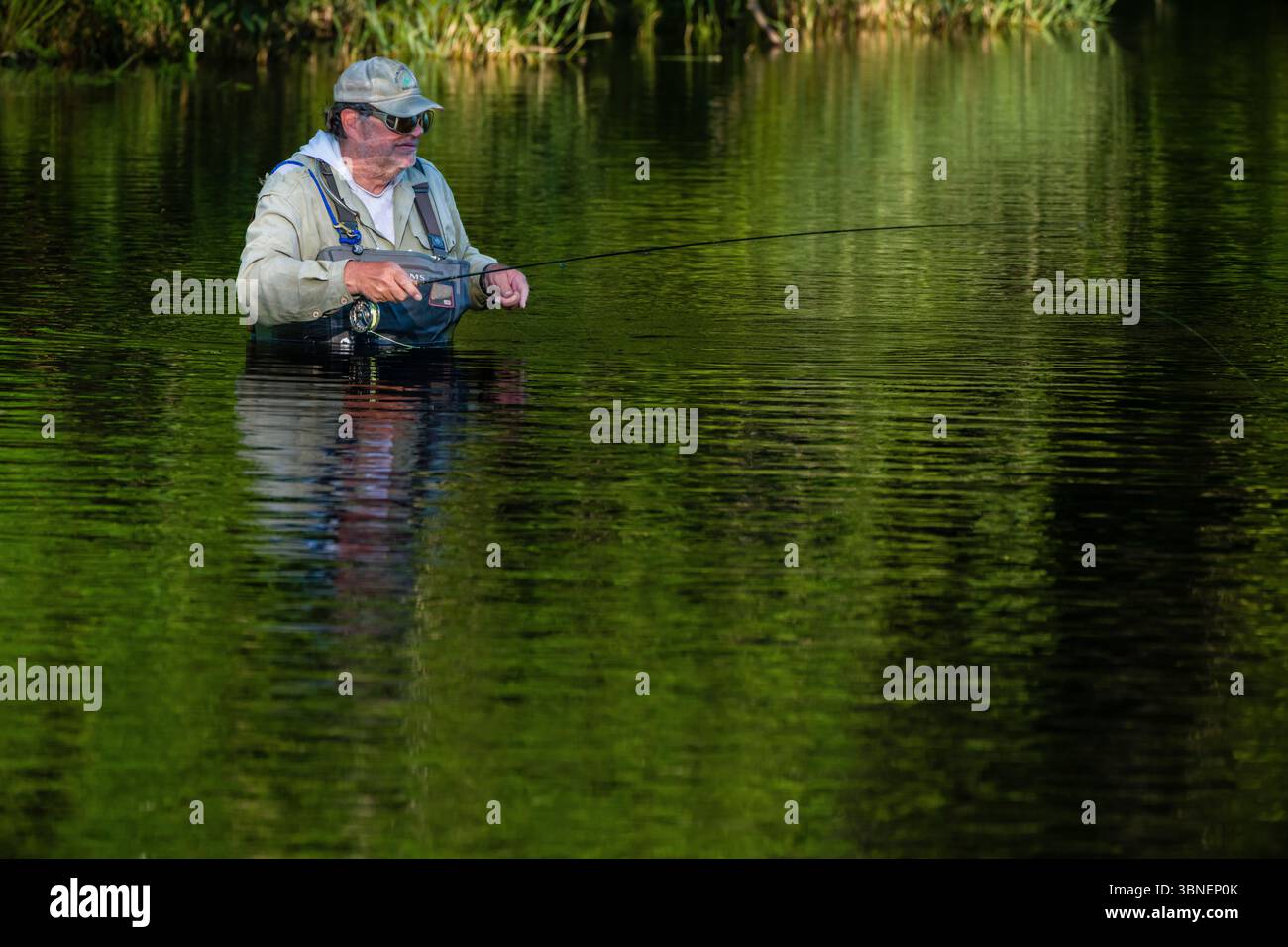 Fly Fishing Farmington River Barkhamsted, Connecticut, USA Stock Photo ...