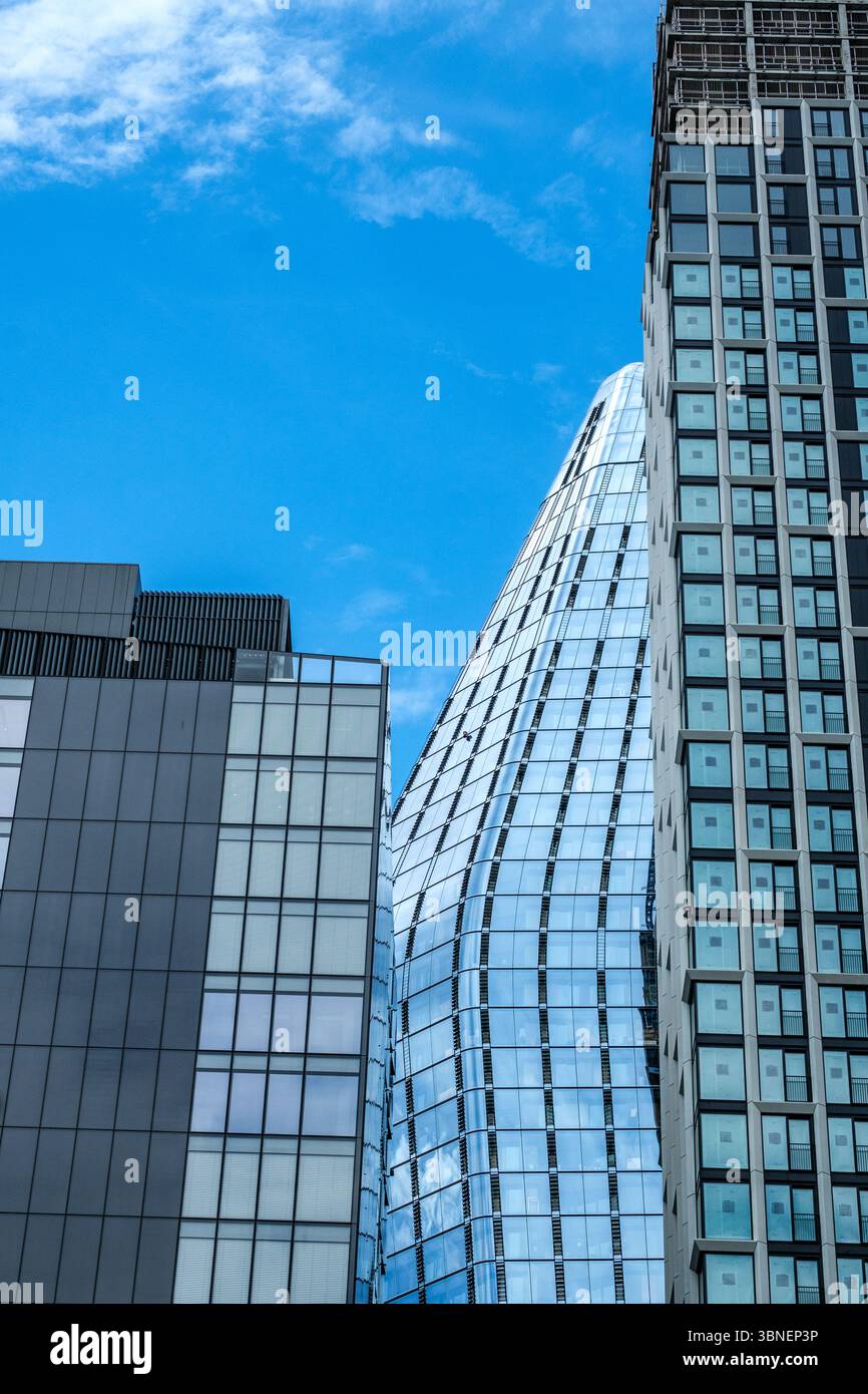 London UK, July 01 2025, High Rise Tower Blocks Building Exteriors In ...