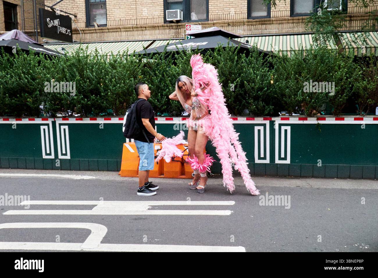 New York, NY, USA - June 30, 2024 Parade Participant Getting Into ...