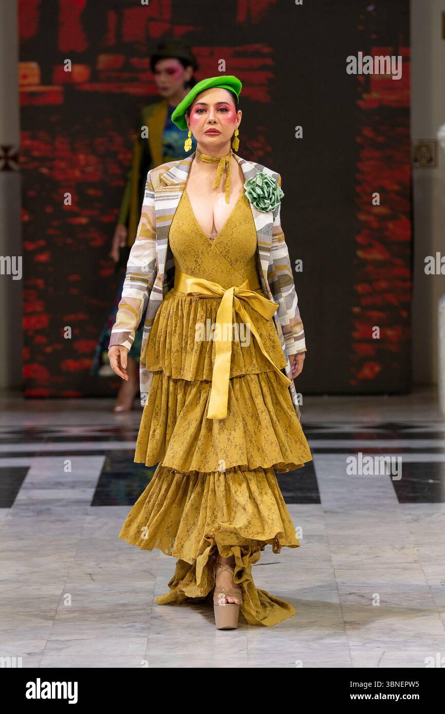 BANGKOK, THAILAND - JUNE 30: A model walks the runway for the Don Cristobal show at Benedict ...