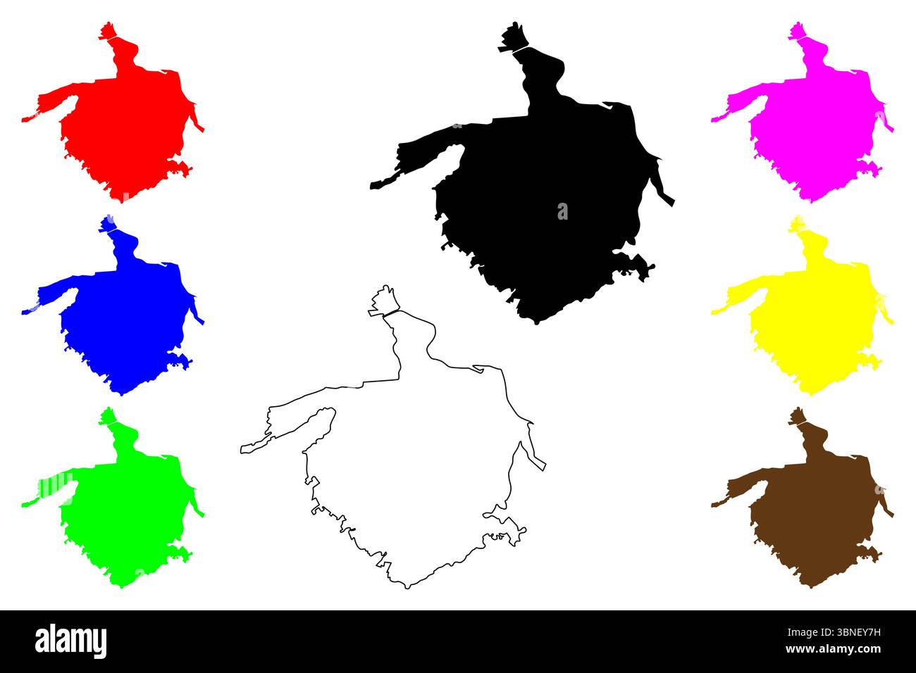 Fujimi city (Japan, Nihon-koku or Nippon-koku, Kanto region) map vector ...