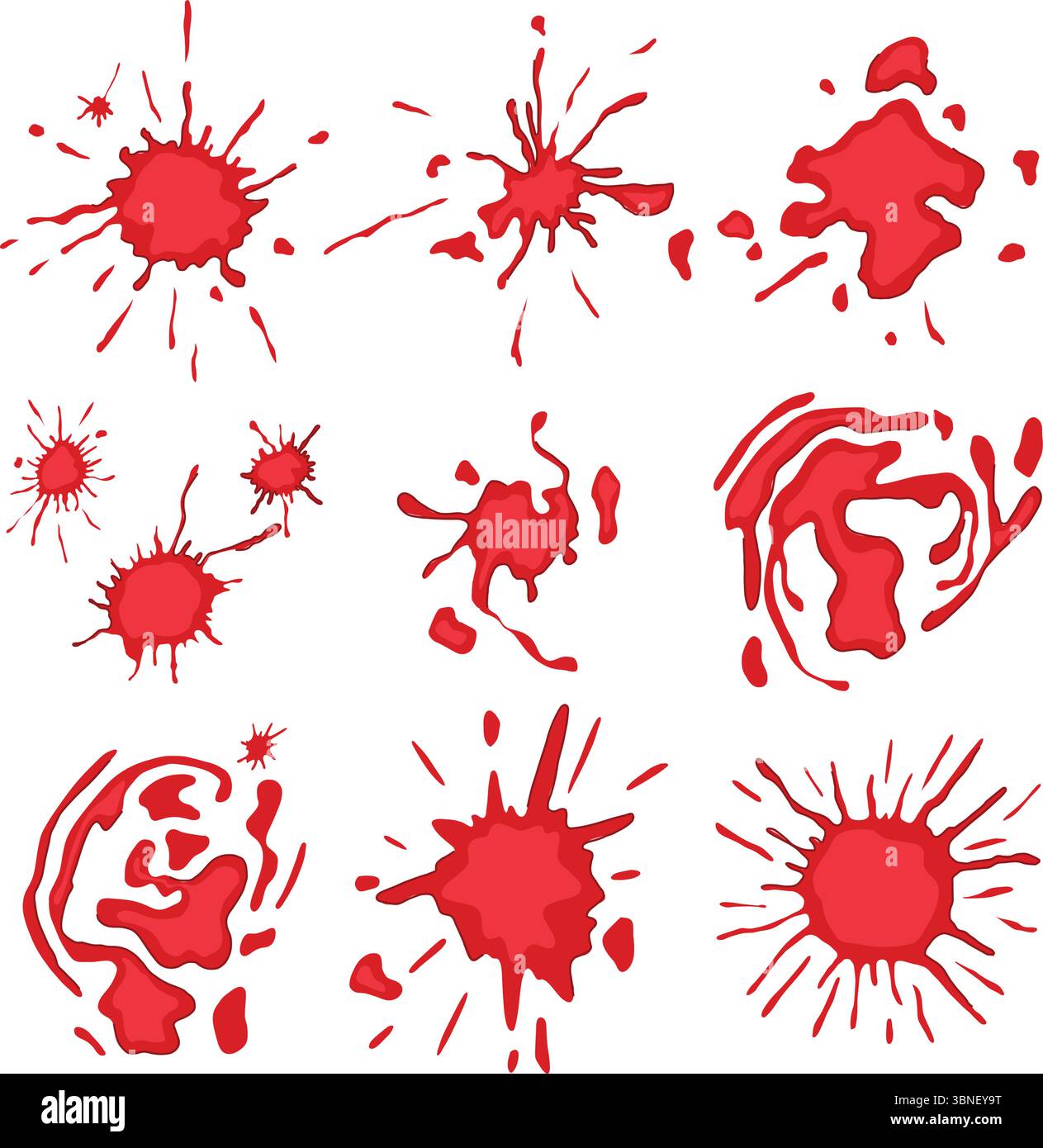 blood stain set cartoon vector illustration Stock Vector Image & Art ...