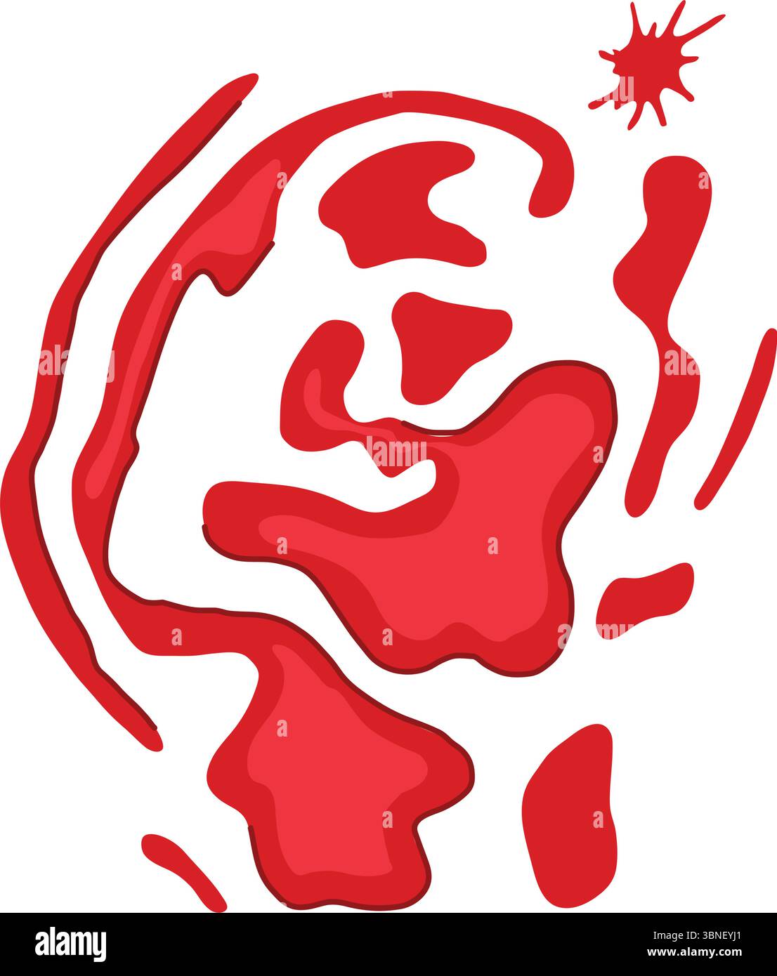 hemoglobin blood stain cartoon vector illustration Stock Vector Image ...