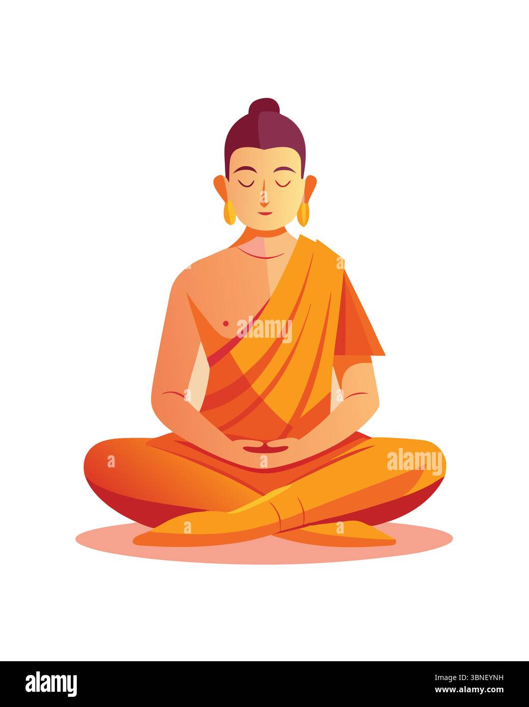 Meditating buddha in meditation Cut Out Stock Images & Pictures - Alamy