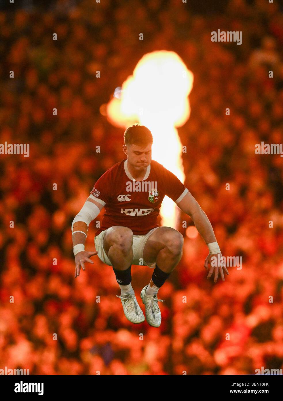 Tommy Freeman of the Lions is seen during the Rugby Union British and ...