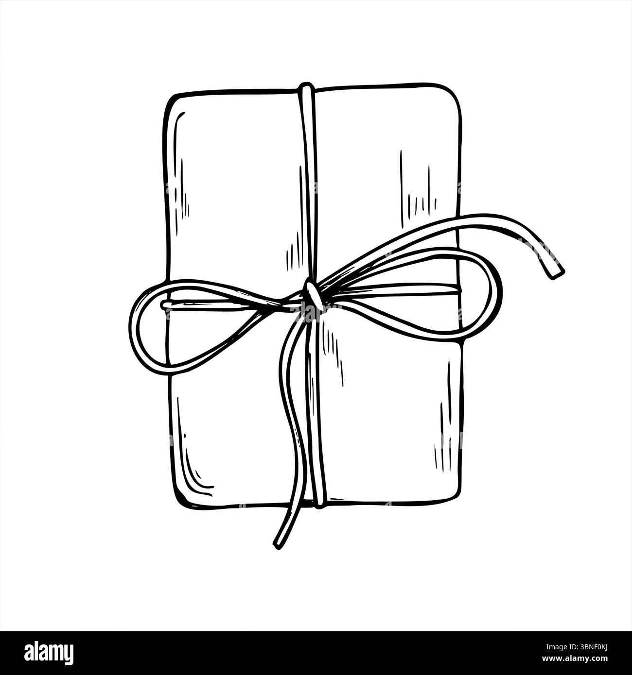 Christmas gift box rope Stock Vector Images - Alamy