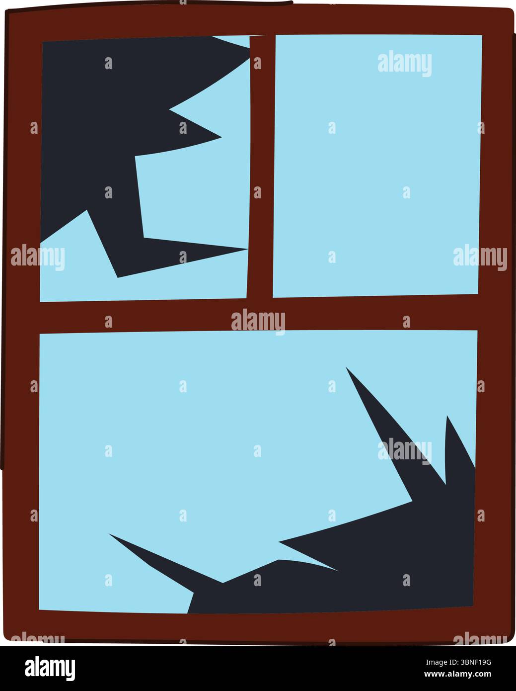 weatherproofing broken wood windows cartoon vector illustration Stock ...