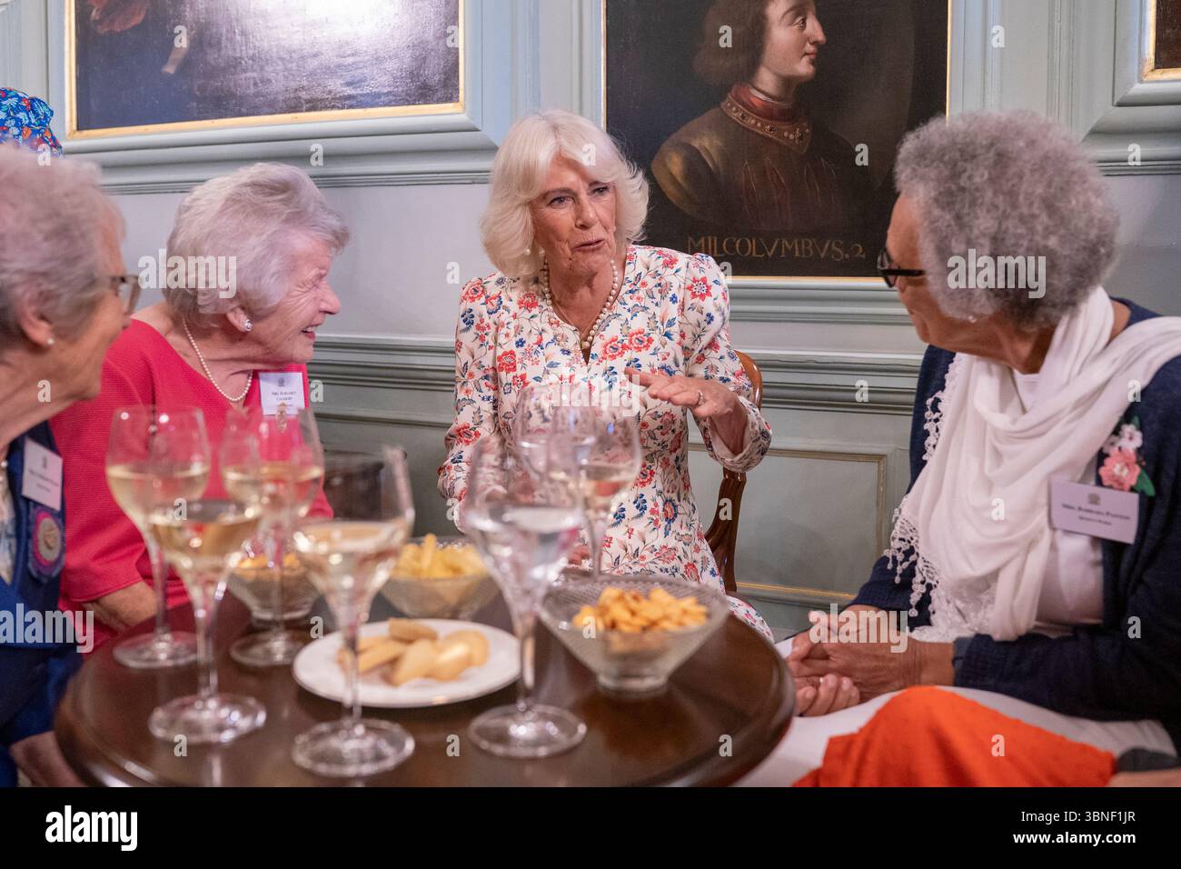 Queen Camilla as patron of Queen's Nursing Institute Scotland (QNIS ...