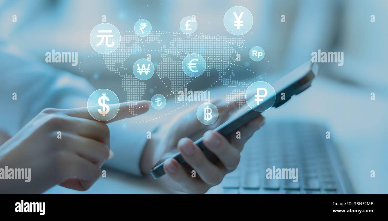Global Currency Exchange and Digital Payment System Interface with ...