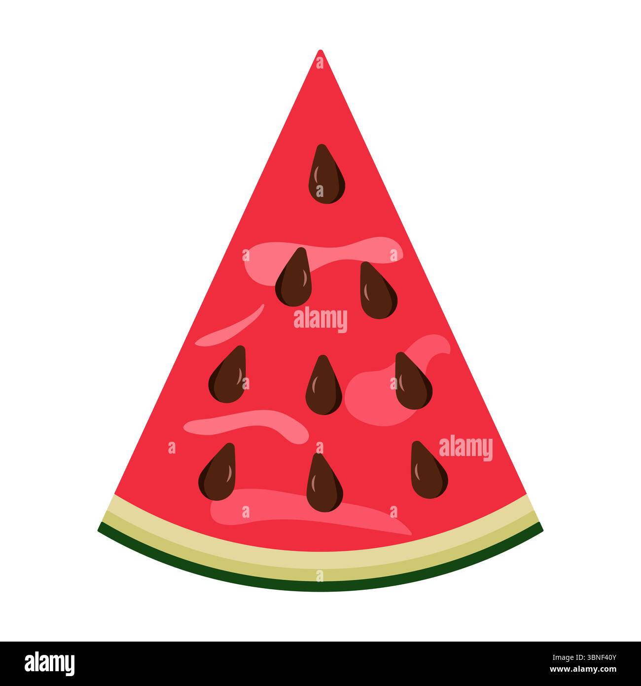 Watermelon Wedge Vector Illustration. A colorful and stylized vector ...