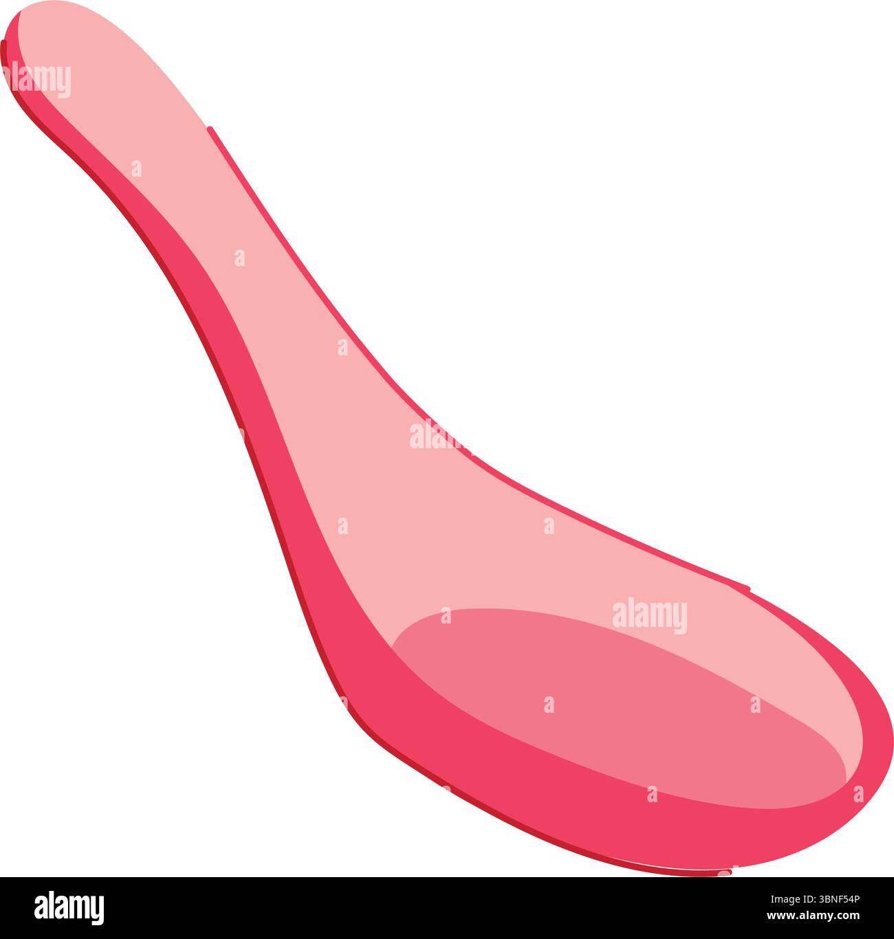 smooth ceramic soup spoon cartoon vector illustration Stock Vector ...