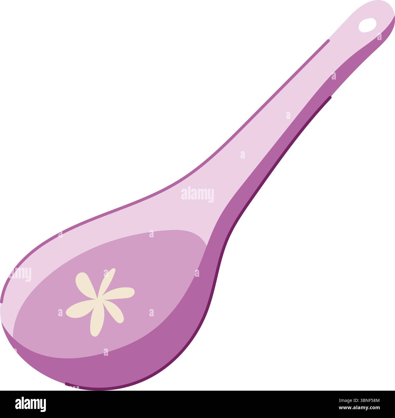 handle ceramic soup spoon cartoon vector illustration Stock Vector ...