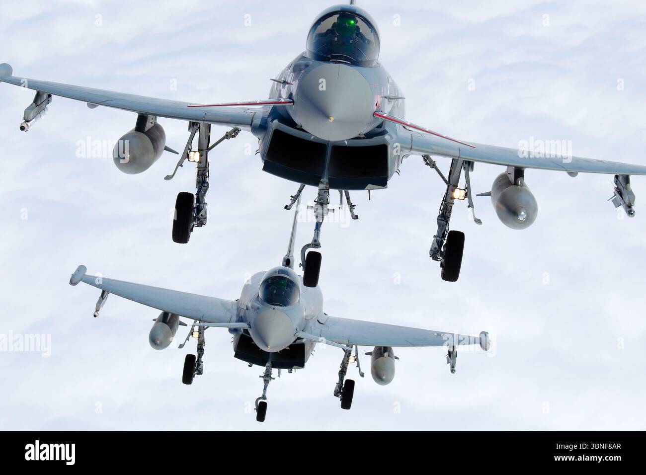 Two Luftwaffe Eurofighter EF‑2000 Typhoon S jets, tail numbers 30+90 ...