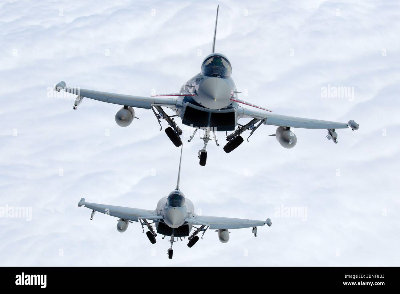 German Luftwaffe Eurofighter EF‑2000 Typhoon S jets, tail numbers 30+90 ...