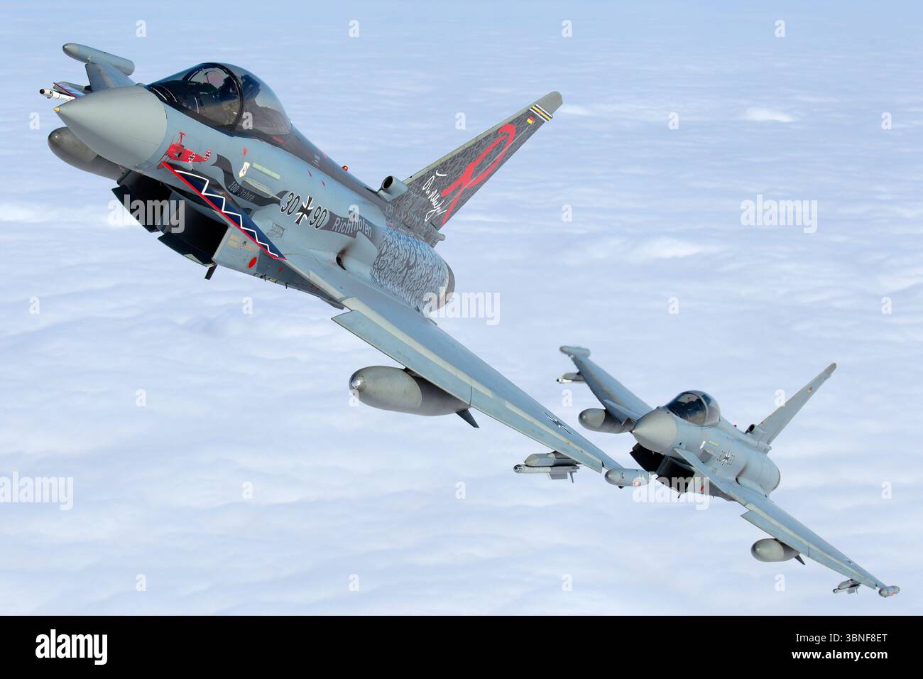 German Air Force Eurofighter EF‑2000 Typhoon S fighters 30+90 and 30+33 ...
