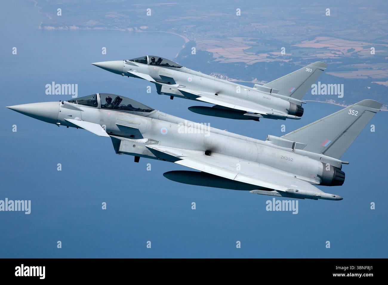 The Royal Air Force Eurofighter EF-2000 Typhoon FGR4, tail numbers ...
