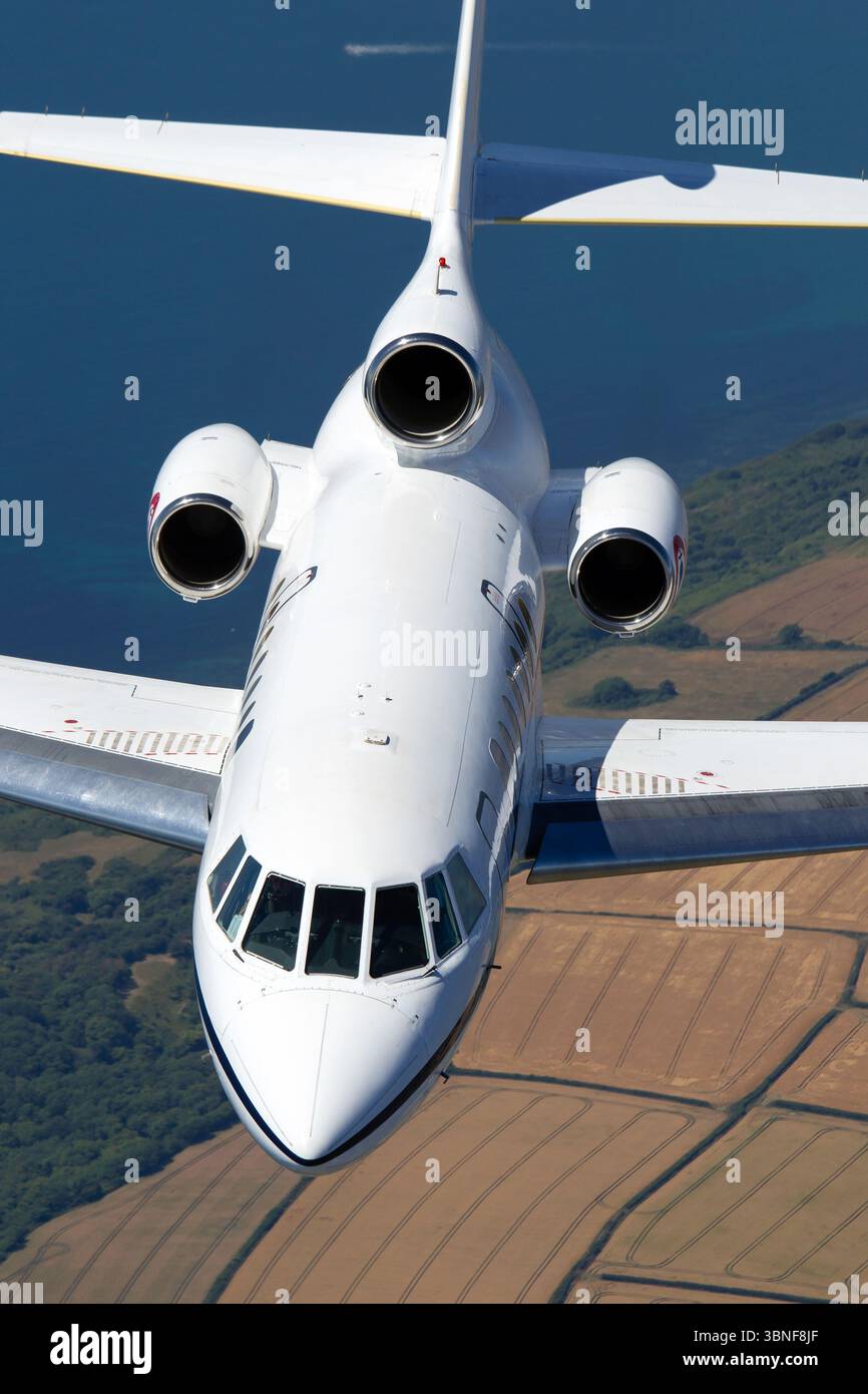 In an air-to-air photoshoot above Yeovilton, the French Navy’s Dassault ...