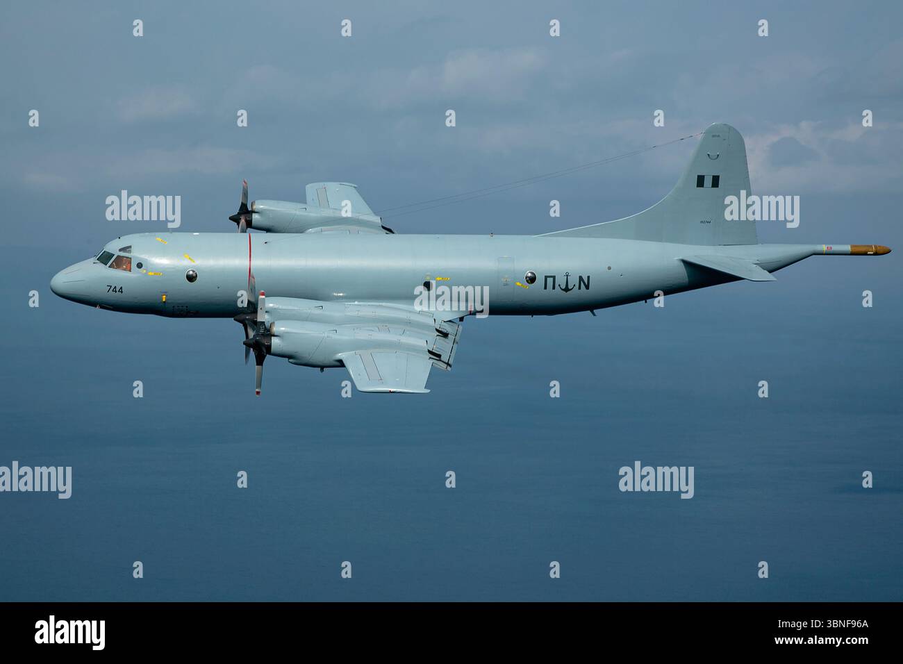 The Greek Hellenic Navy’s Lockheed P-3B-HN Orion, tail number 152744 ...