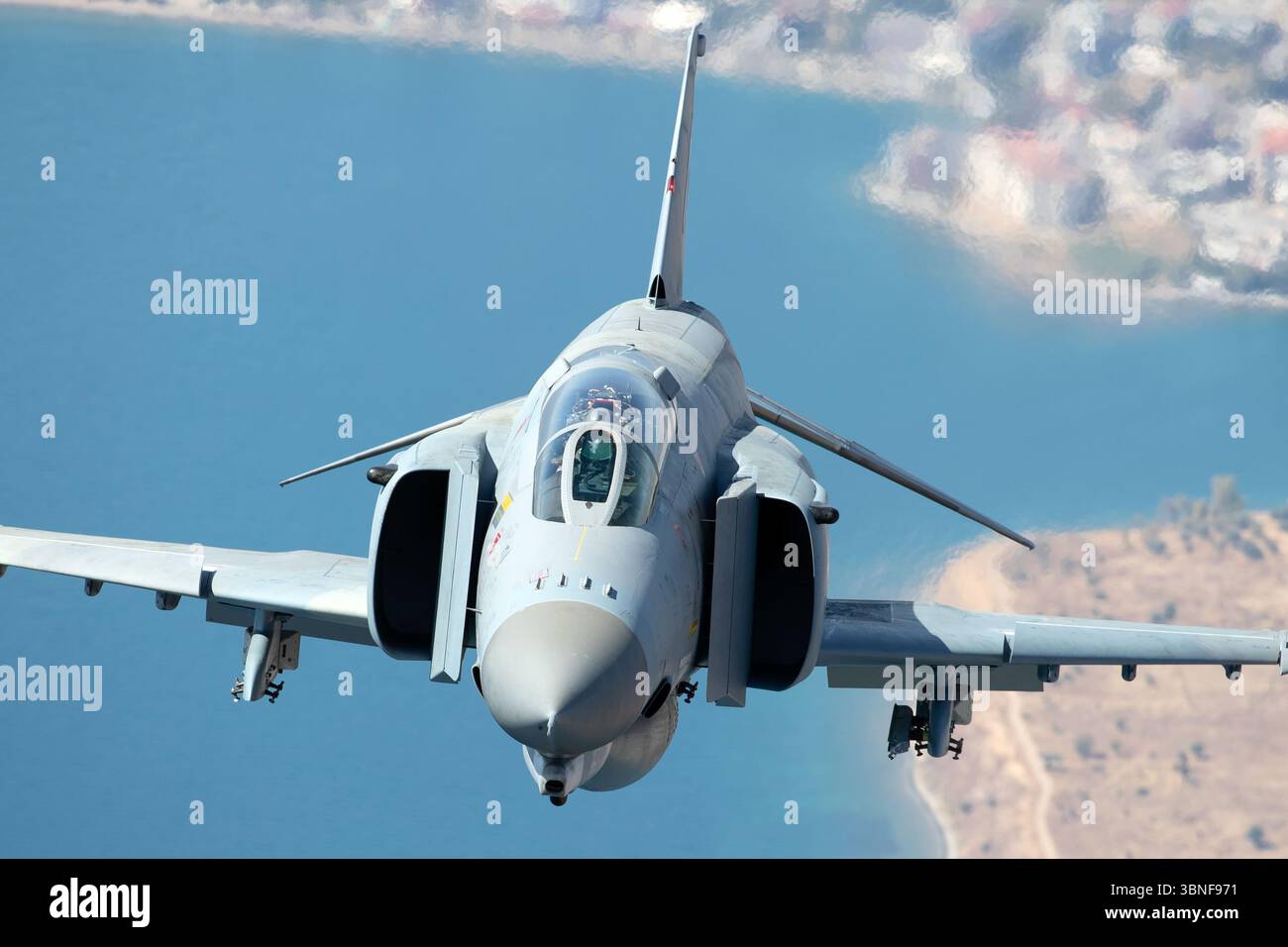 The F-4E AUP Phantom II in service with the Greek Hellenic Air Force is ...