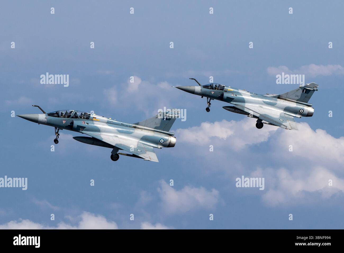 The Hellenic Air Force Dassault Mirage 2000-5BG, tail numbers 507 and ...