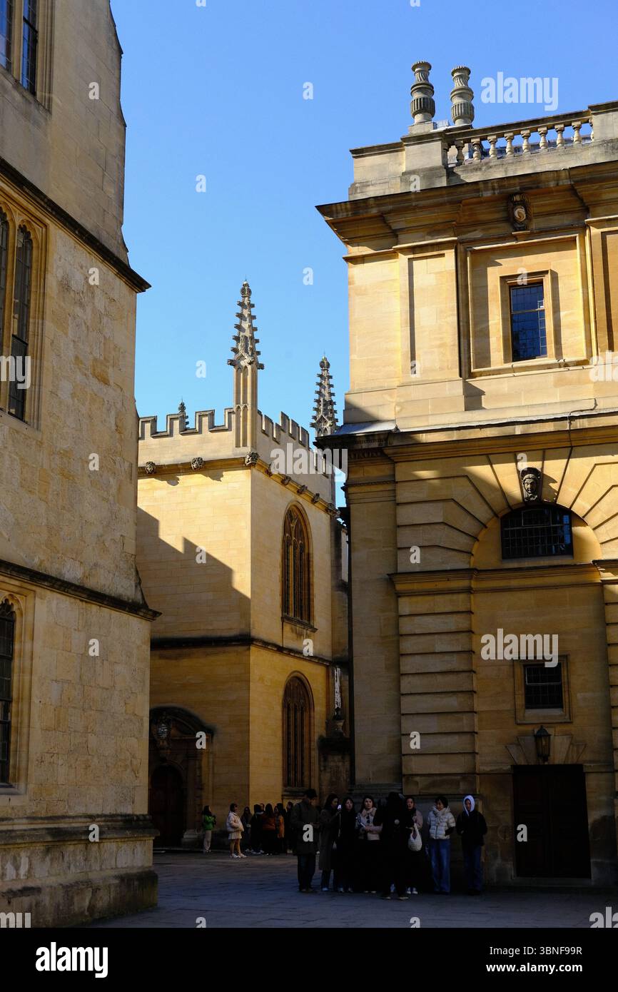 Architectural details of the Bodleian Libraries and Radcliffe Camera at ...