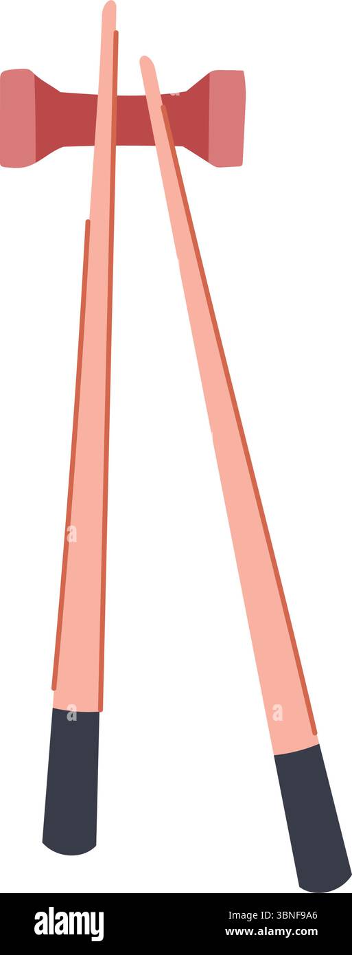 wood chopstick rest cartoon vector illustration Stock Vector Image ...