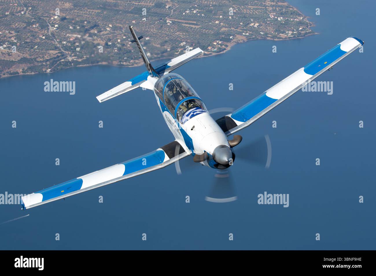 The Hellenic Air Force Raytheon T-6A Texan II is a light trainer ...