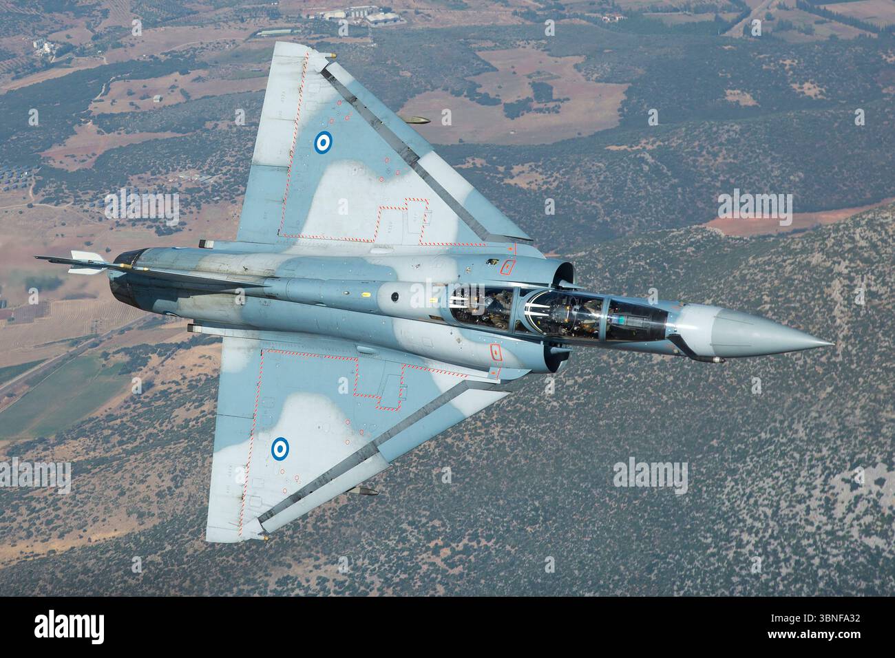 The Dassault Mirage 2000-5BG, registration 507, banks sharply in this ...