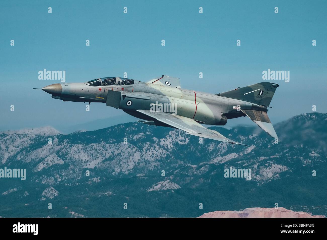 The Greek Hellenic Air Force McDonnell Douglas F-4E AUP Phantom II (Reg. 01518) is a modernized ...