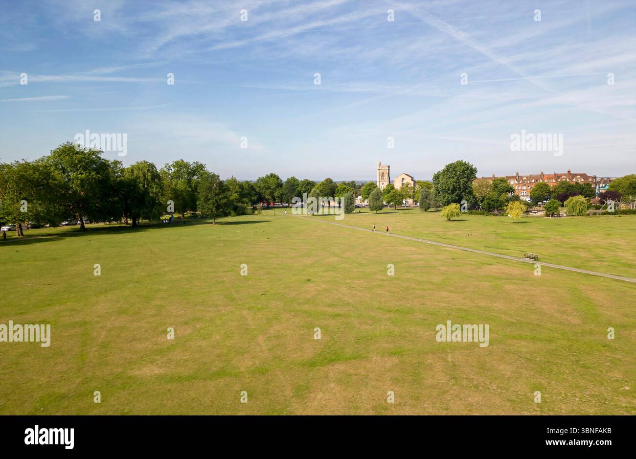 aerial view of streatham common a large public open space in the london ...