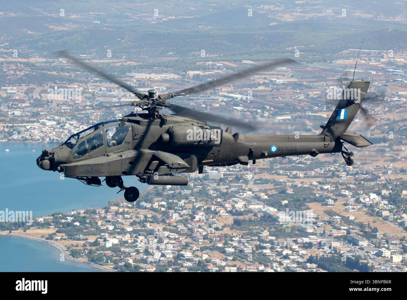 The Greek Hellenic Army Boeing AH-64DHA Apache (Reg. ES1026) is an ...