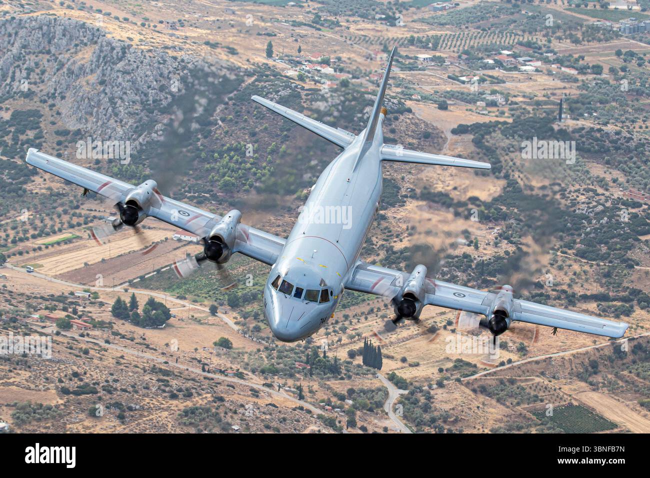 The Greek Hellenic Navy Lockheed P-3B-HN Orion, tail number 152744, is a maritime patrol ...