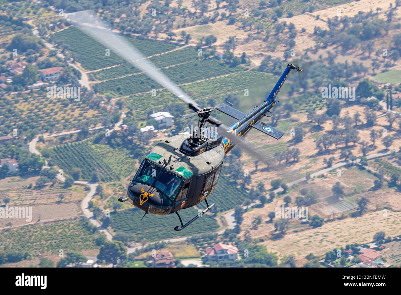 The Greek Hellenic Army's UH-1H Iroquois, registration ES611, is a key ...